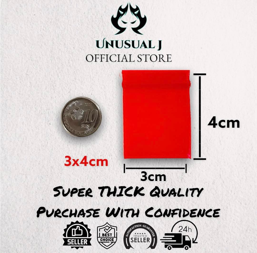 SUPER THICK RED Ziplock Bag (100Pcs Per Pack) – Unusual J Bong