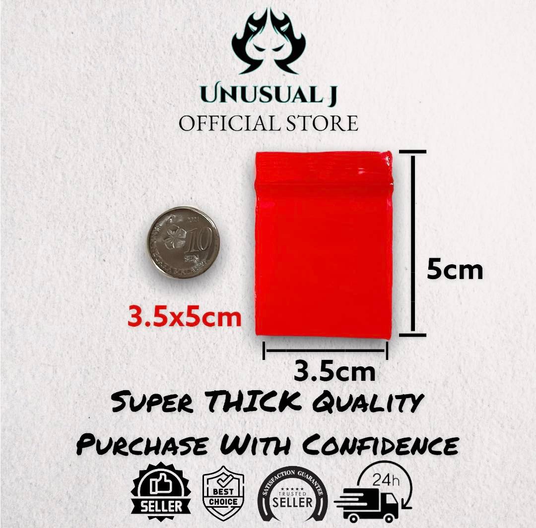 SUPER THICK RED Ziplock Bag (100Pcs Per Pack) – Unusual J Bong