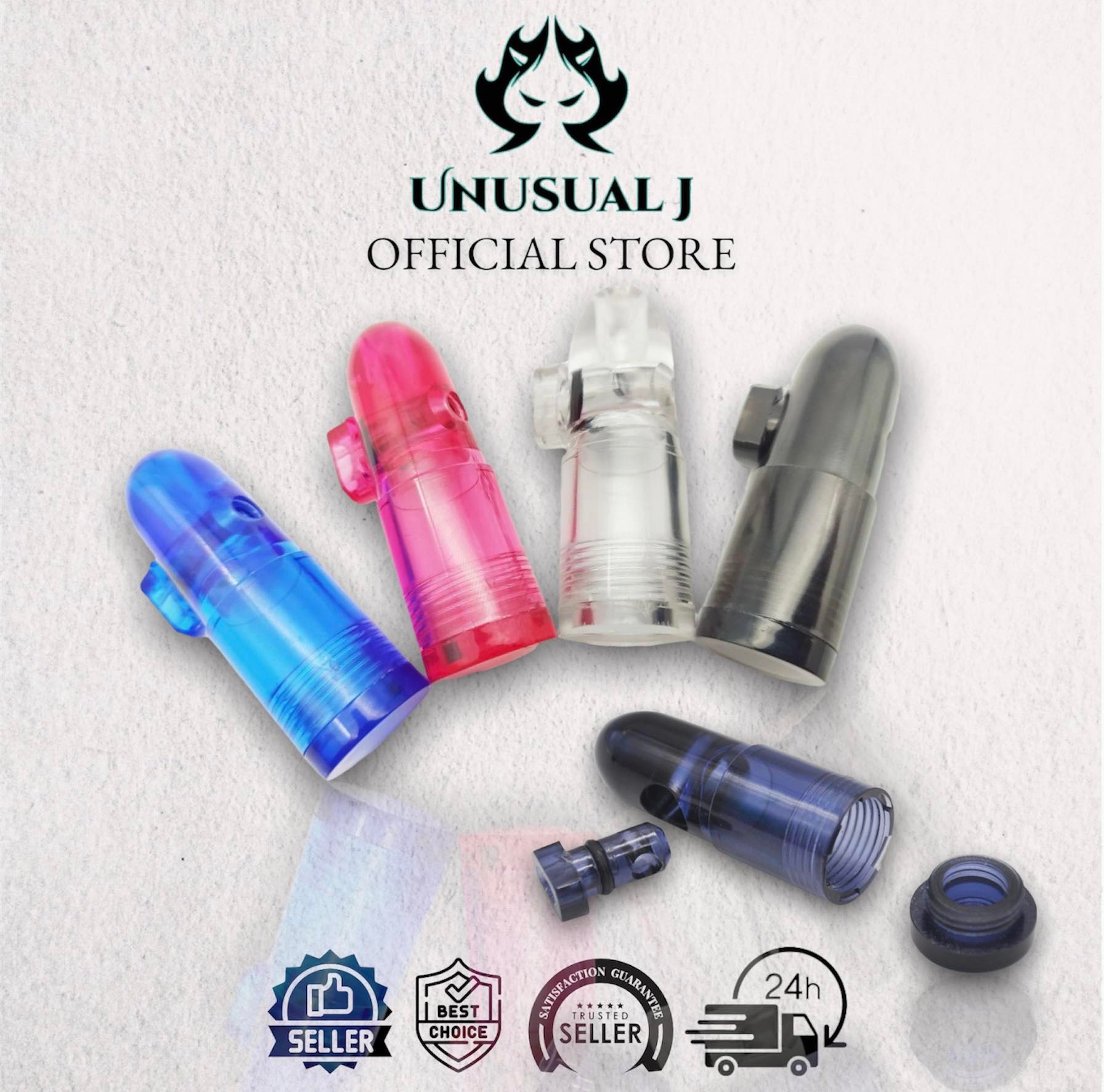 (1PCS)Plastic Bullet Color Rocket Powder Dispenser SharpNose snuff ...