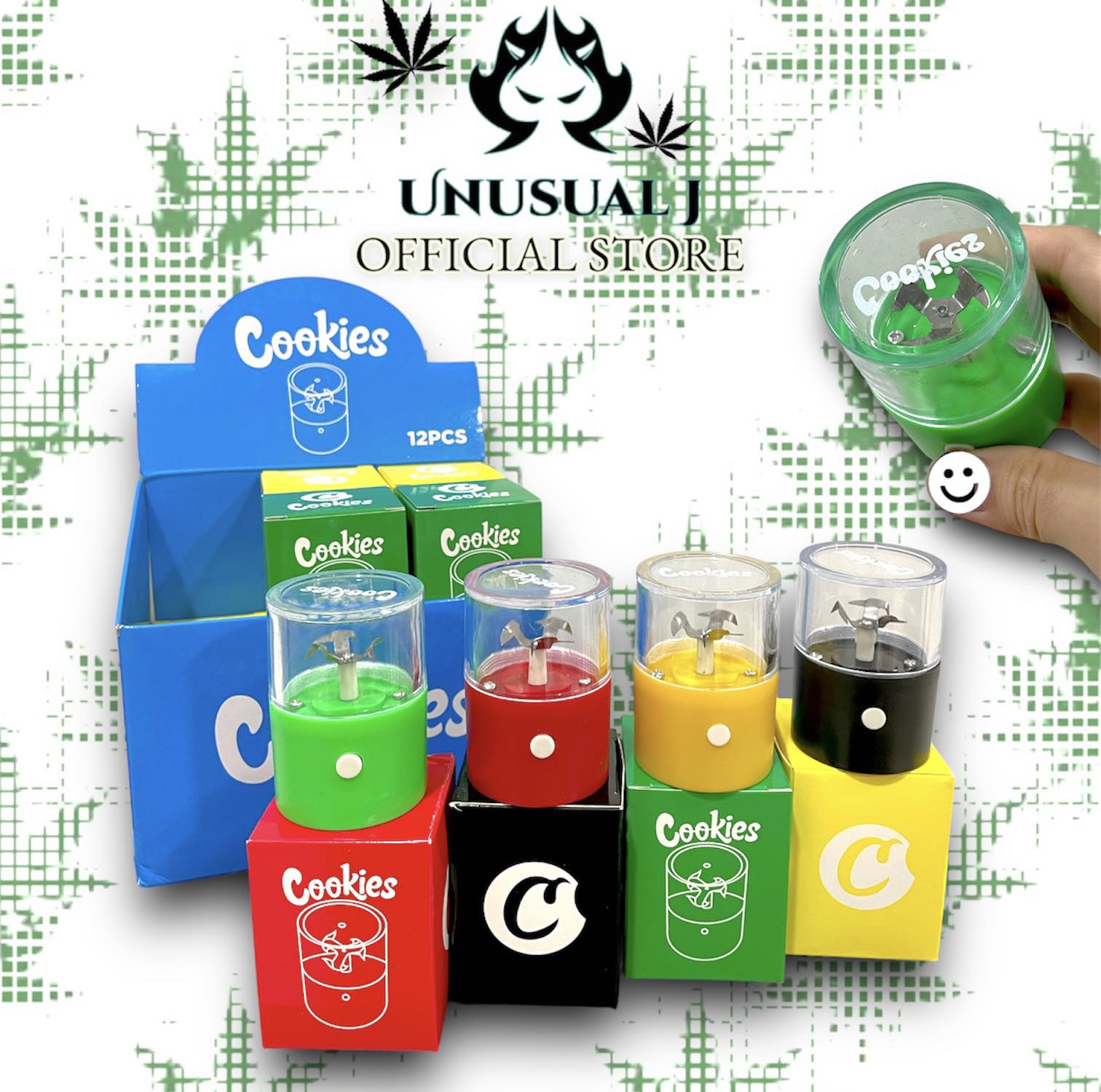 COOKIES USB Design Tabaco Grinder Smoke Spice Crusher Hand Muller – Unusual J Bong