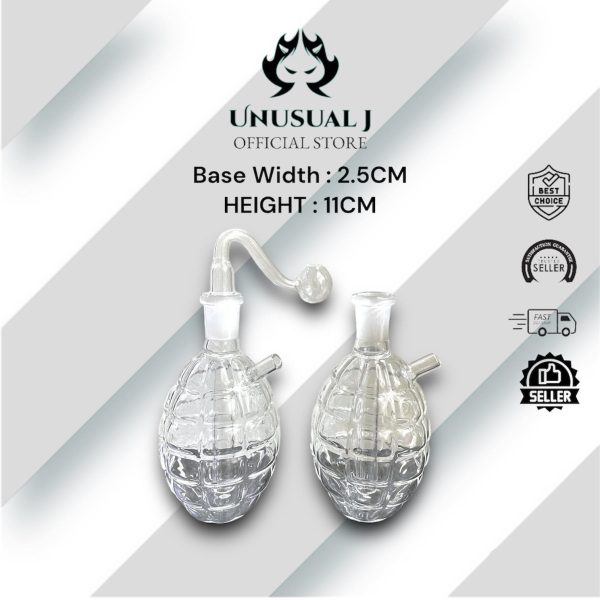 11cm x 2.5cm Grenade Bomb Glass Set – Unusual J Bong
