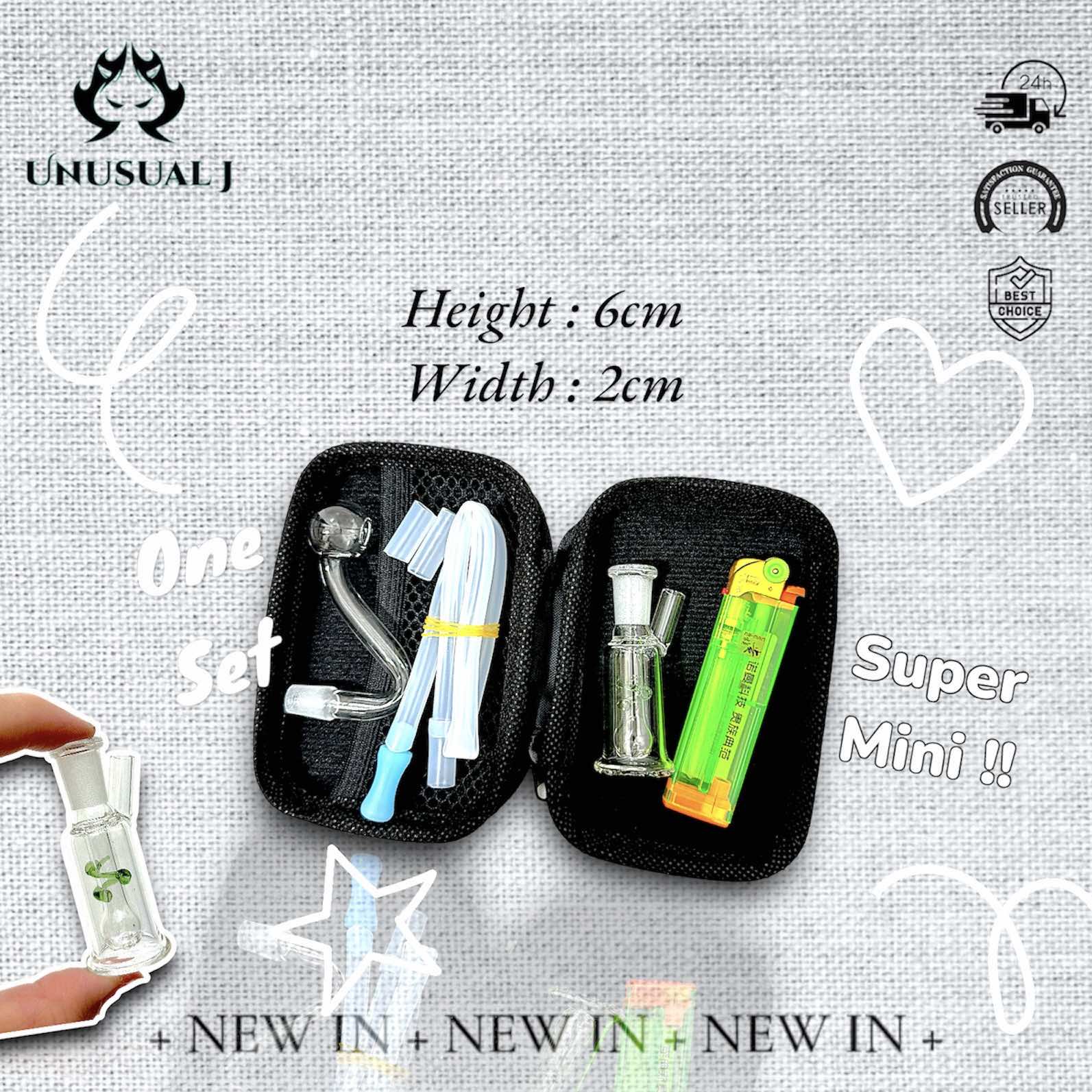 PouchBag SET 6cm x 2cm Super Mini Glass Set – Unusual J Bong